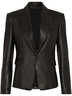 Brunello Cucinelli Leather Blazer