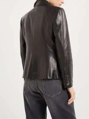Brunello Cucinelli Leather Blazer