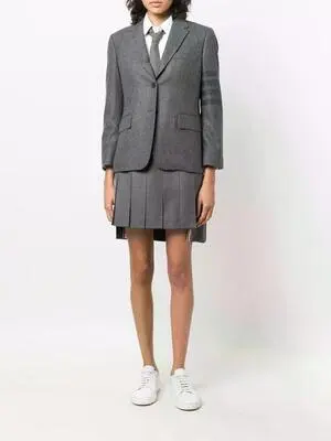 Thom Browne 4-bar Stripe Cropped Blazer - Grey
