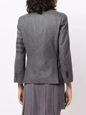 Thom Browne 4-bar Stripe Cropped Blazer - Grey