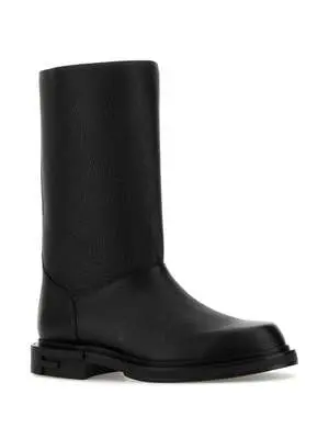 Fendi Knee-length Leather Boots - Black