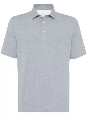 Brunello Cucinelli Cotton Polo Shirt - Grey