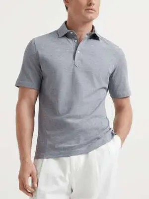 Brunello Cucinelli Cotton Polo Shirt - Grey