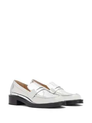STUART WEITZMAN 40mm Palmer Bold Loafers - White