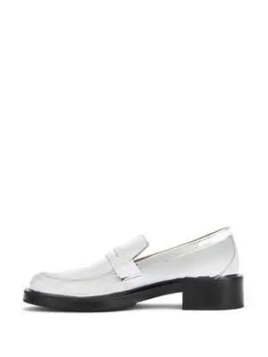 STUART WEITZMAN 40mm Palmer Bold Loafers - White