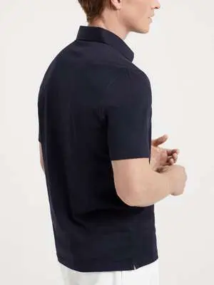 Brunello Cucinelli Cotton Polo Shirt - Blue