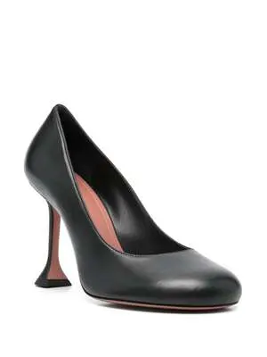 Amina Muaddi 80mm Leather Pumps