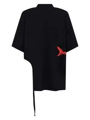 LET'S SWIM Shark Graphic T-shirt - Black
