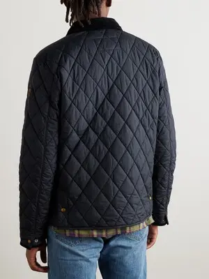Polo Ralph Lauren Quilted Jacket With Corduroy Trim - Blue
