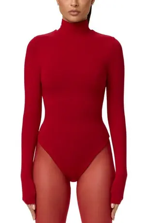 Naked Wardrobe Butter Turtleneck Long Sleeve Bodysuit