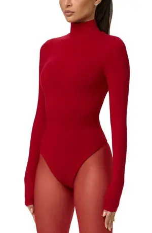 Naked Wardrobe Butter Turtleneck Long Sleeve Bodysuit