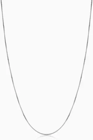 ORADINA 14k Gold Bodega Box Chain - White Gold