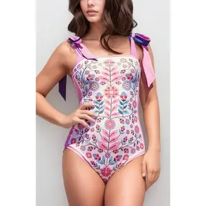 JESSIE ZHAO NEW YORK Garden Reversible One-piece Swimsuit - Pink