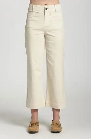 APNY Wide Leg Ankle Jeans - Natural