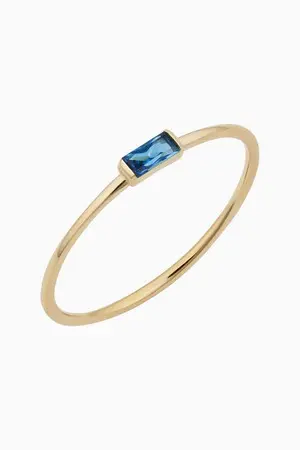 ORADINA Oradina 14k Gold Fresco Baguette Ring 14k Yellow Gold