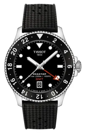 TISSOT Seastar 1000 Gmt Bracelet Watch - Black