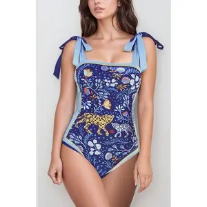 JESSIE ZHAO NEW YORK Amazon Rainforest Reversible One Piece Swimsuit