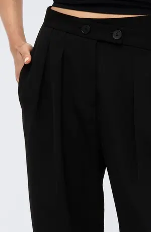 KENNETH COLE Crisscross Waist Wide Leg Pants