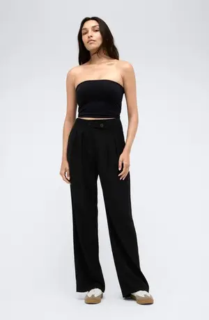 KENNETH COLE Crisscross Waist Wide Leg Pants