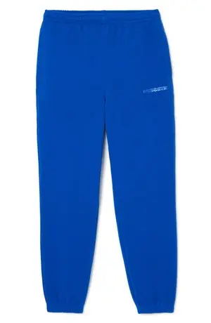 Lacoste Double Face Organic Cotton Blend Piqué Sweatpants Lazuli