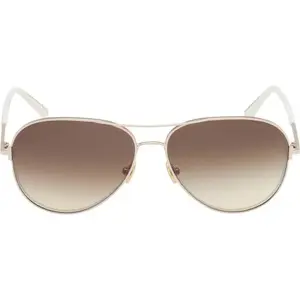 TOM FORD Clark 59mm Pilot Sunglasses - Shiny Rose Gold / Grad Mirror