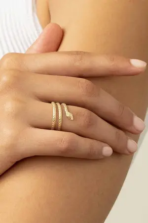 ORADINA 14k Gold Snake Ring