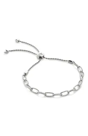 Monica Vinader Monica Vinader Chain Link Friendship Slider Bracelet Sterling Silver
