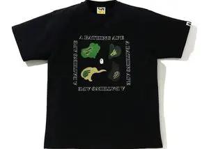 A BATHING APE Def Camo Tee Shirt - Black/green