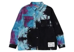 A BATHING APE Tie Dye Relaxed Fit Cpo Shirt