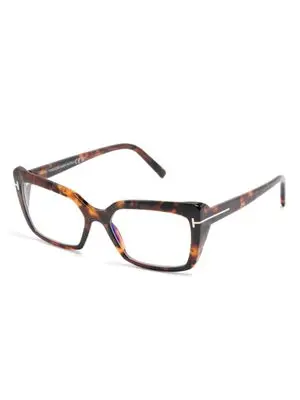 TOM FORD Rectangle-frame Glasses - Brown