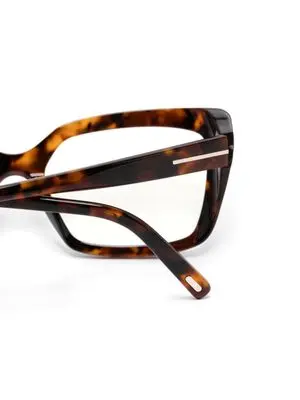 TOM FORD Rectangle-frame Glasses - Brown