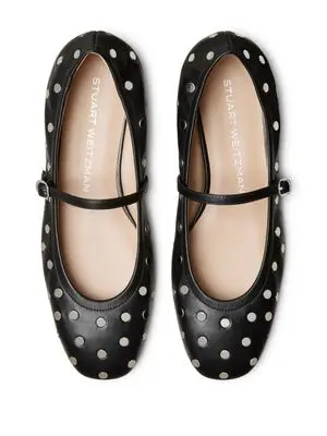 STUART WEITZMAN Claris Studded Ballerinas - Black