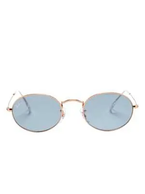 Ray-ban Oval-frame Sunglasses - Gold