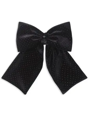 MAISON MICHEL Mini Wicole Bow Hair Clip - Black