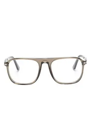 Persol Square Frame Glasses - Brown