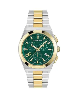FERRAGAMO Vega Upper East Chronograph - Green/two-tone