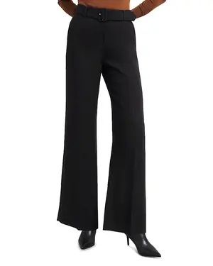 HOBBS LONDON Drew Belted Wide Leg Trousers