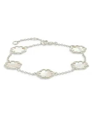 Sterling Forever Rose Petal Station Bracelet