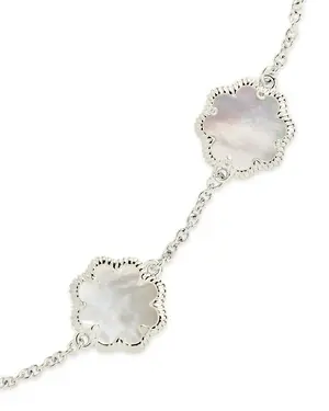 Sterling Forever Rose Petal Station Bracelet