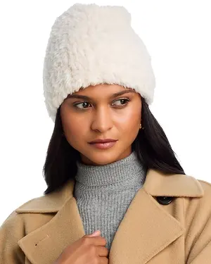 Echo Plush Faux Fur Beanie Cream