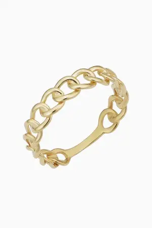 ORADINA 14k 1956 Curb Link Ring - Yellow Gold
