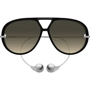 Bottega Veneta 63mm Aviator Sunglasses - Black