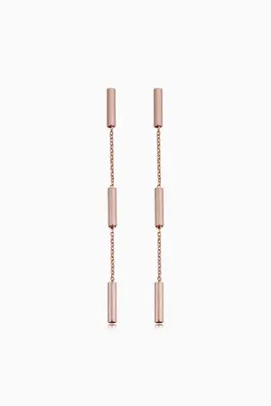 ORADINA 14k Gold Vicenza Drop Earrings - Rose Gold