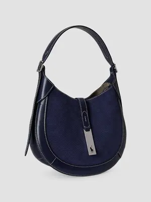 Polo Ralph Lauren Polo Id Suede Shoulder Bag - Night
