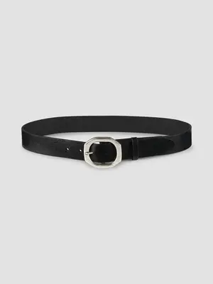Rag & Bone Audrey Leather Goldtone Buckle Belt - Black