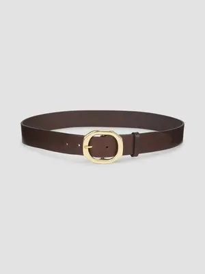 RAG & BONE Audrey Leather Goldtone Buckle Belt