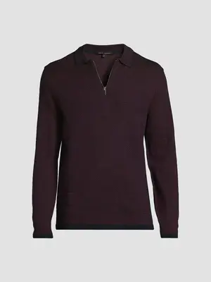 Robert Barakett Forthill Half Zip Sweater - Bordeaux