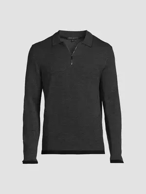 Robert Barakett Forthill Half Zip Sweater - Charcoal