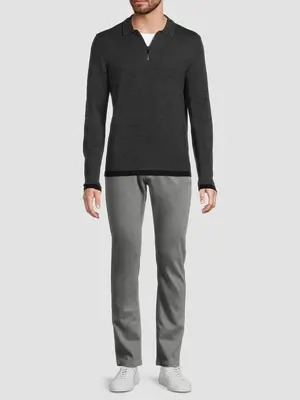 Robert Barakett Forthill Half Zip Sweater - Charcoal
