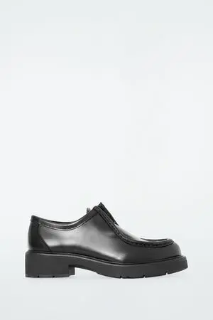 Cos Chunky Leather Lace-Up Shoes In Black - 50% Off  display picture 3